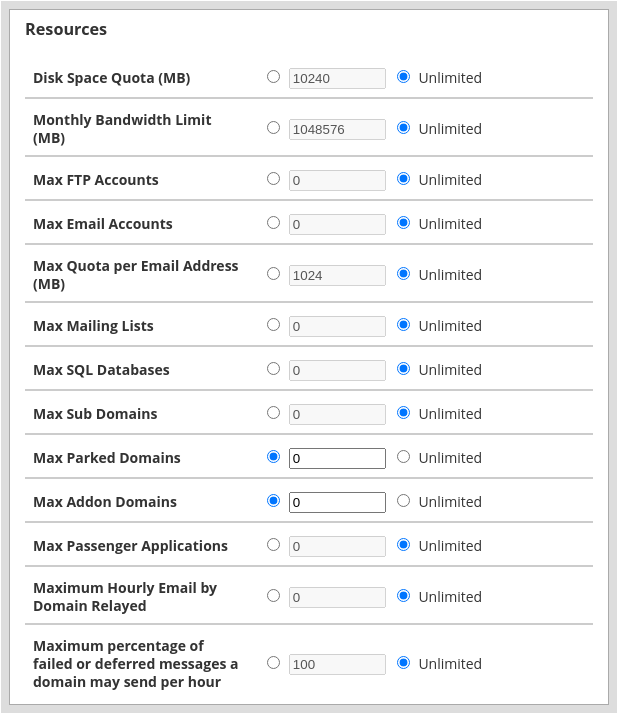 Cómo crear un paquete en cPanel - Base Conocimiento Español Cómo crear un paquete en cPanel - Base Conocimiento Español
