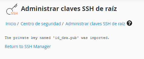 Guía para generar y cargar claves SSH en WHM - Base Conocimiento Español